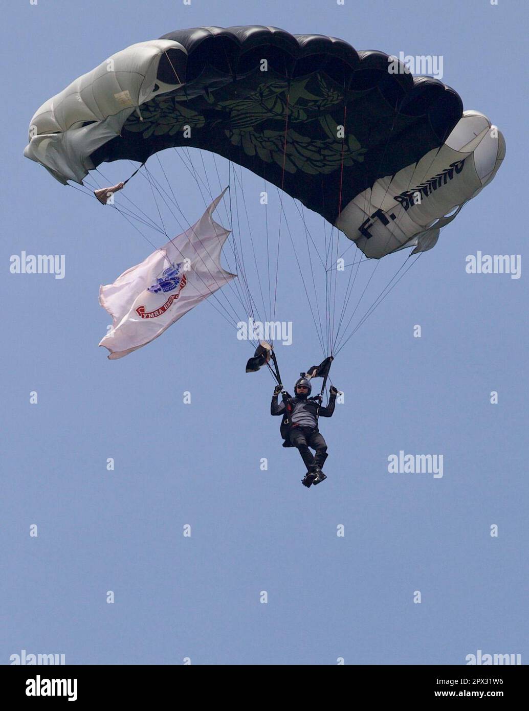 A U.S. Army Freefall Solider, assigned to U.S. Army Maneuver Center of ...