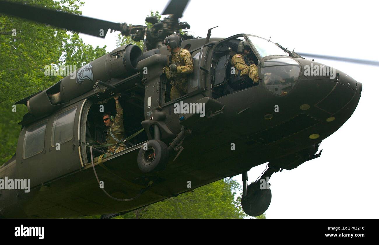A U.S. Army UH-60 L Black Hawk Helicopter, assigned to 4th Ranger ...