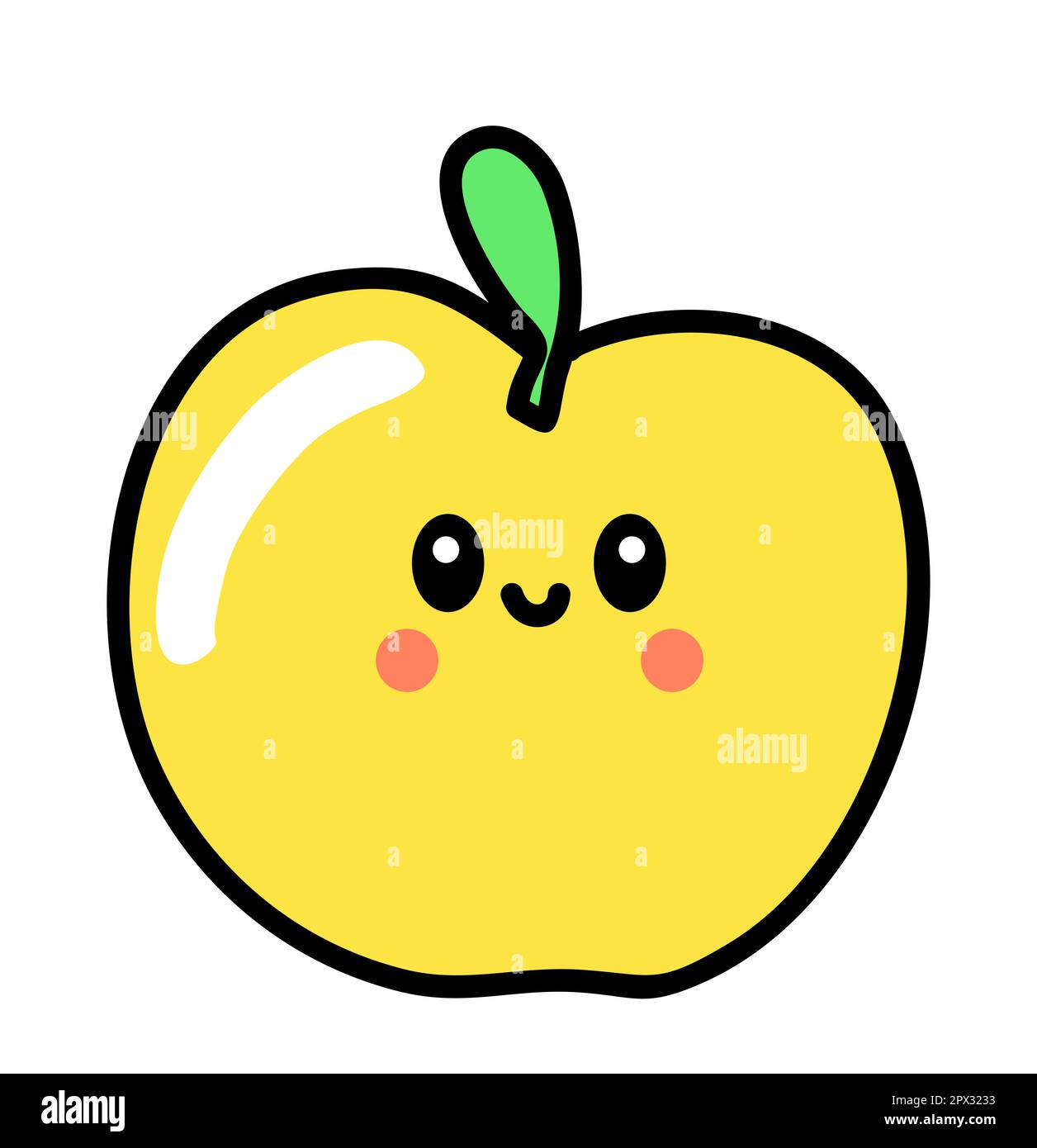 Cartoon Yellow Apple