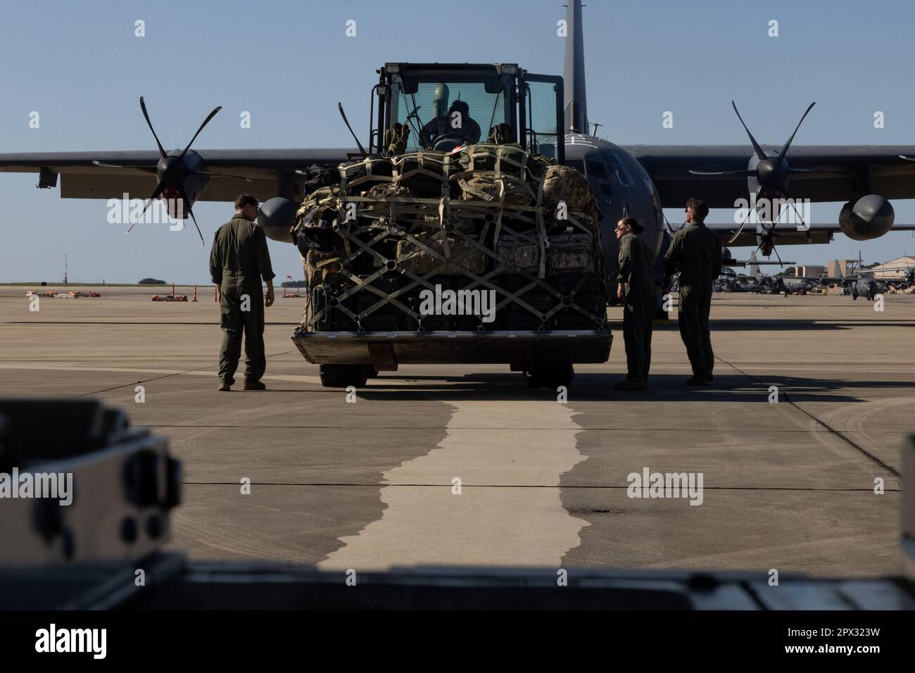 U.S. Marines with Marine Aerial Refueler Transport Squadron (VMGR) 252 ...