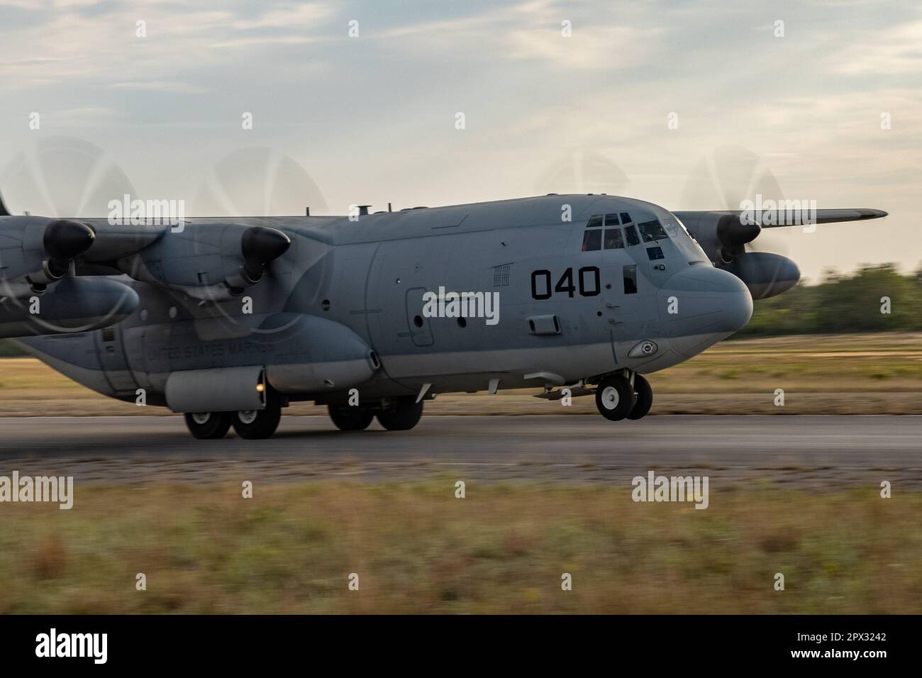 A KC-130J Hercules assigned to Marine Aerial Refueler Transport ...