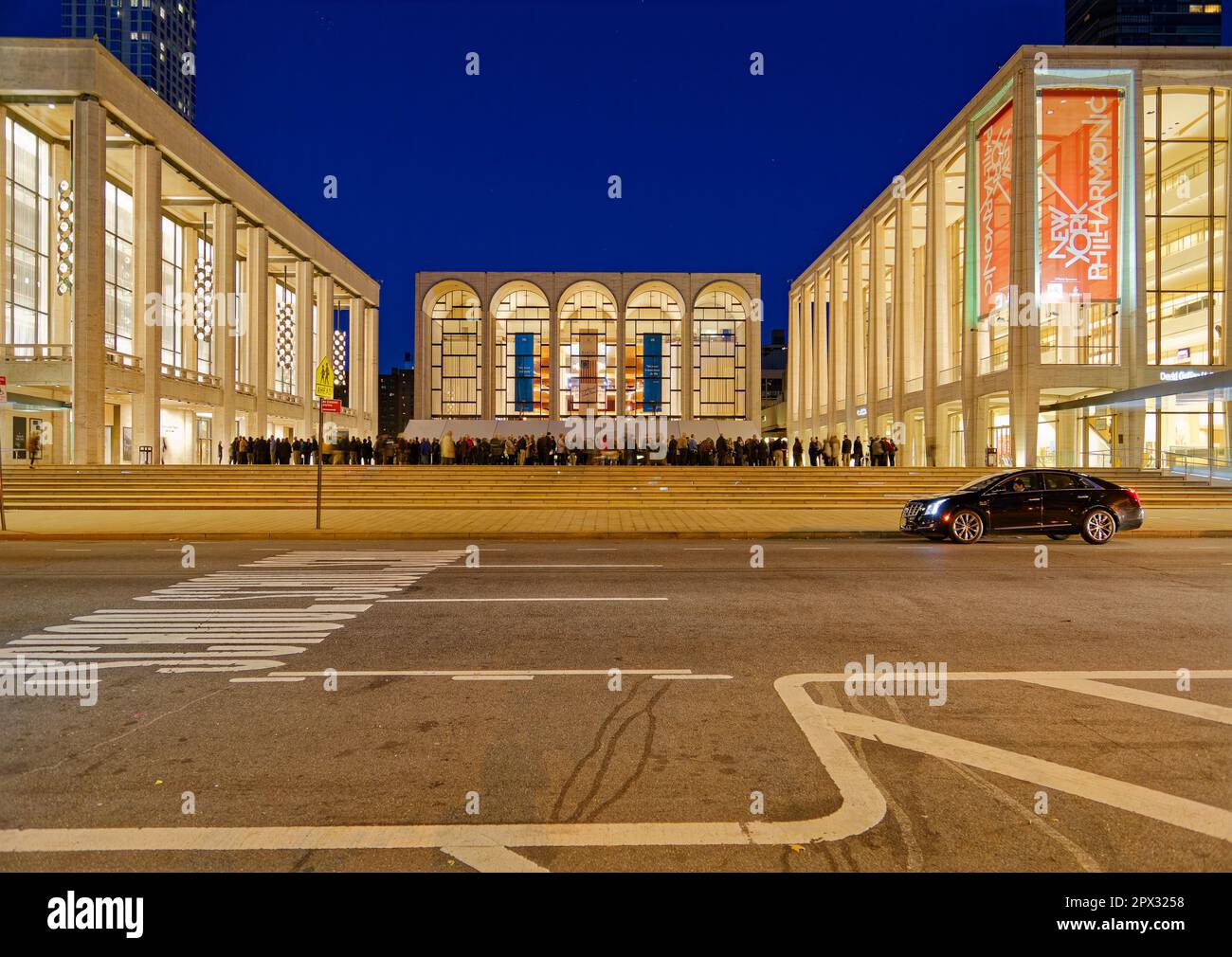 Lincoln Center at dawn: View of David H. Koch Theater, Metropolitan ...