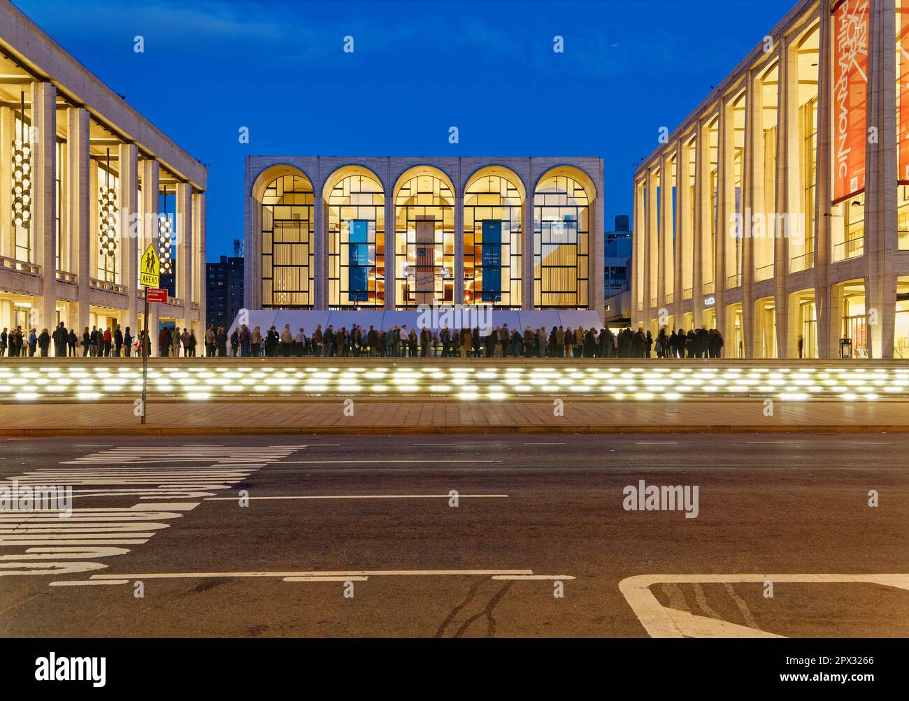 Lincoln Center at dawn: View of David H. Koch Theater, Metropolitan ...