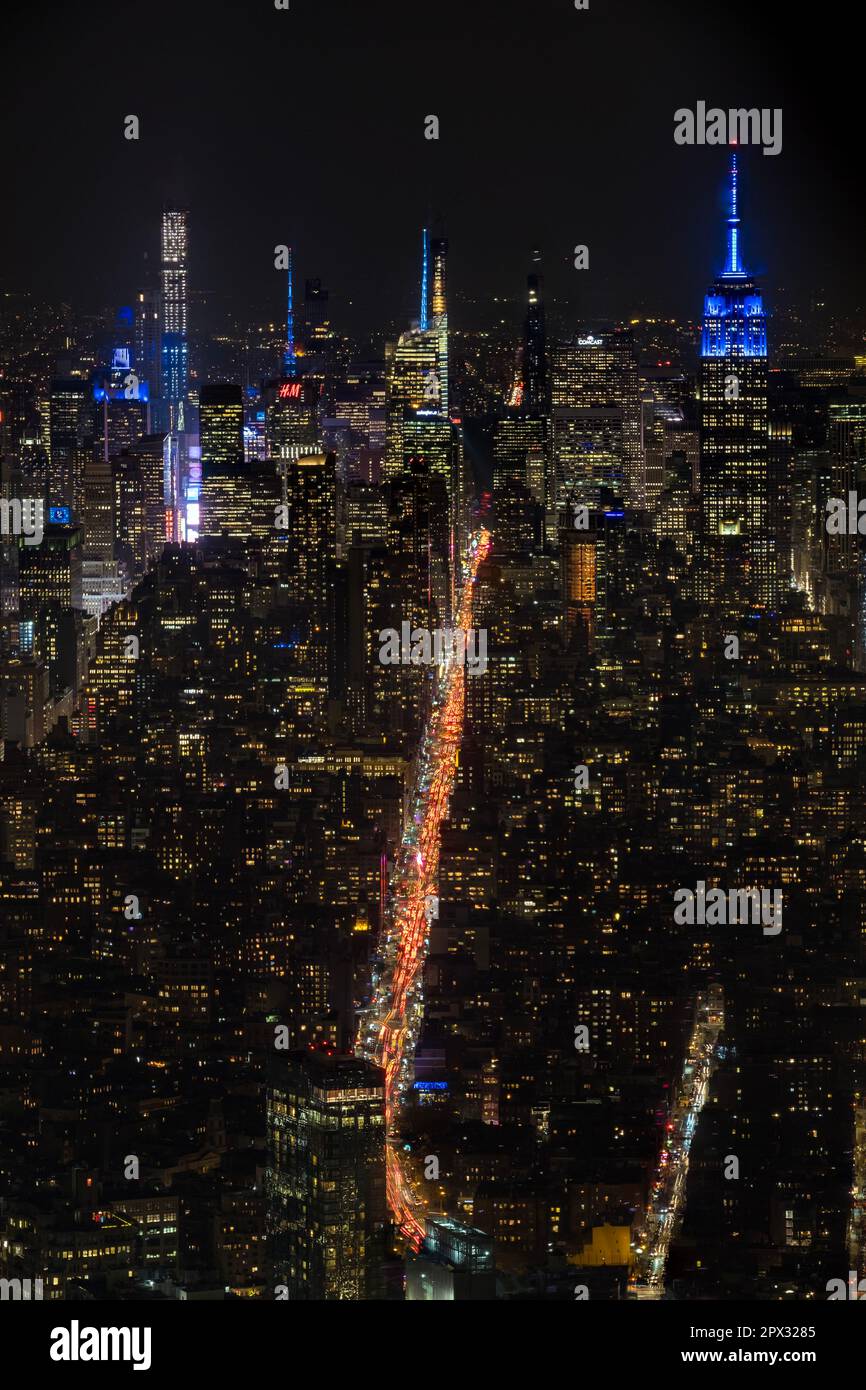 Manhattan, New York, USA - December 12th 2018: View from the One World ...