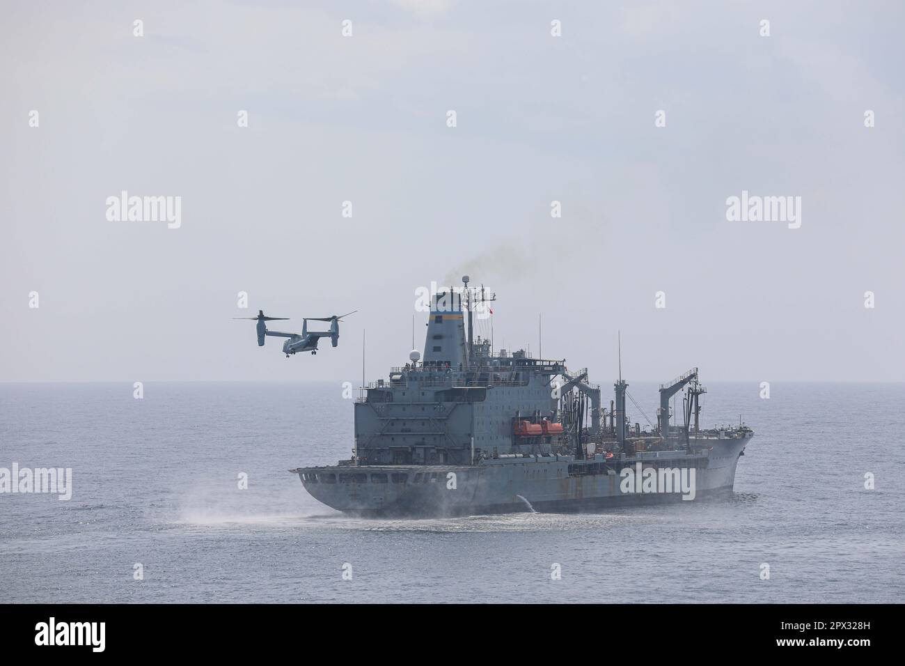 230429-N-ED646-2163- ATLANTIC OCEAN (April 29, 2023) An MV-22B Osprey ...