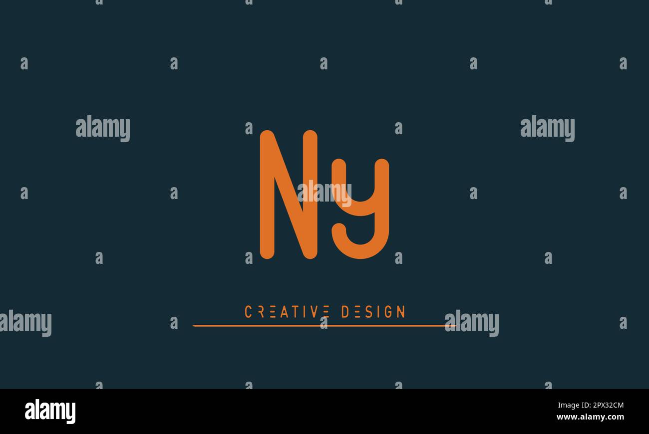 Alphabet letters Modern Creative logo NY , YN Stock Vector Image & Art ...