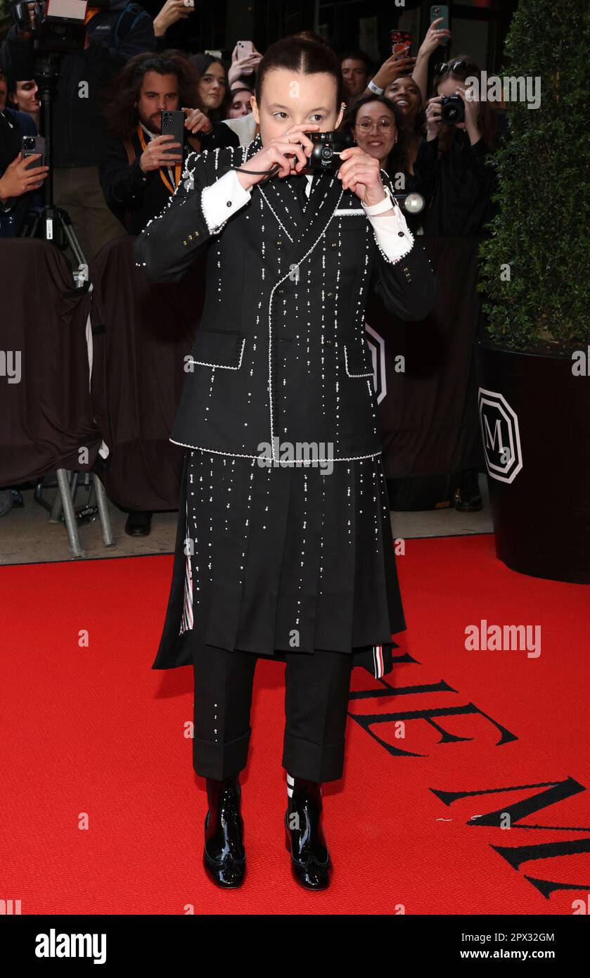 Bella Ramsey departs The Mark Hotel prior to attending The Metropolitan ...