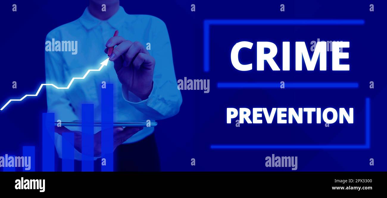 Text showing inspiration Crime Prevention, Conceptual photo Federal ...