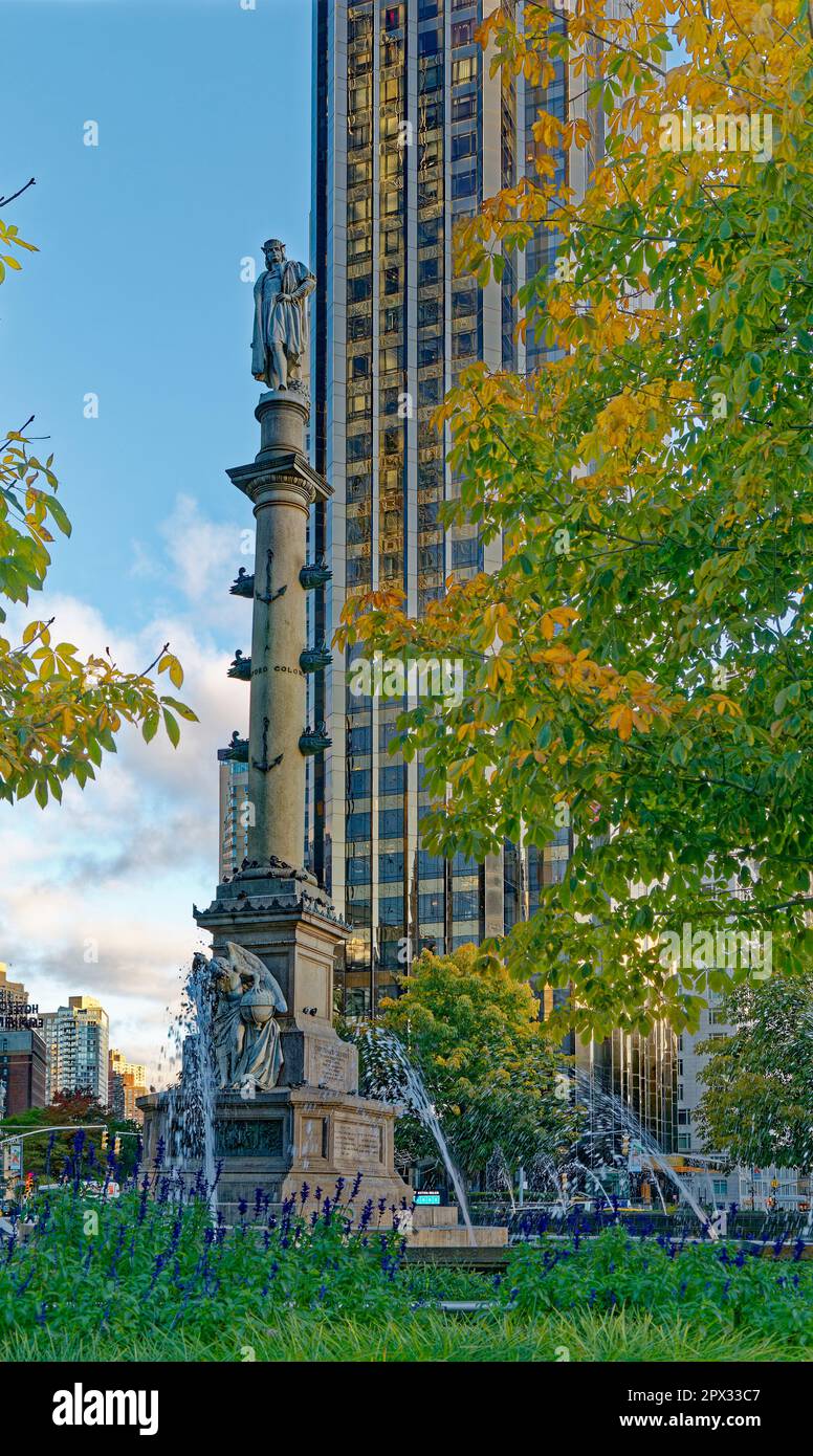The Columbus Monument and Trump International Hotel & Tower dominate ...