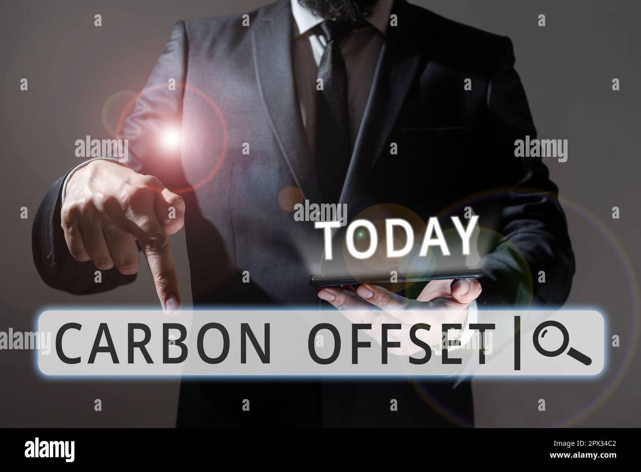 Text showing inspiration Carbon Offset, Business idea Reduction in ...