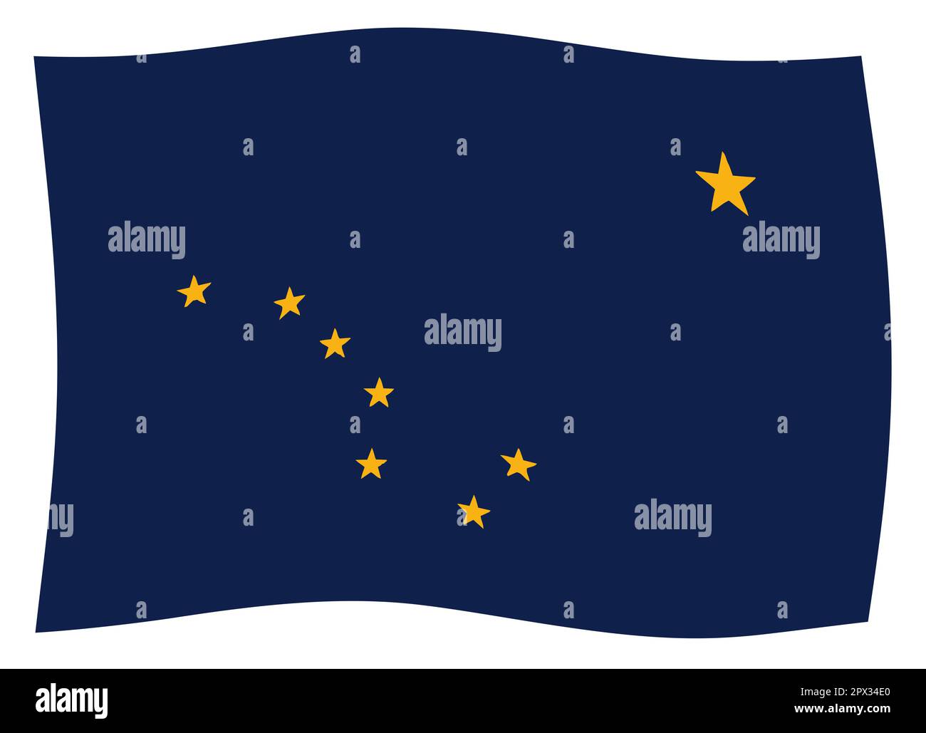 The flag of the state of Alaska waving Stock Photo - Alamy