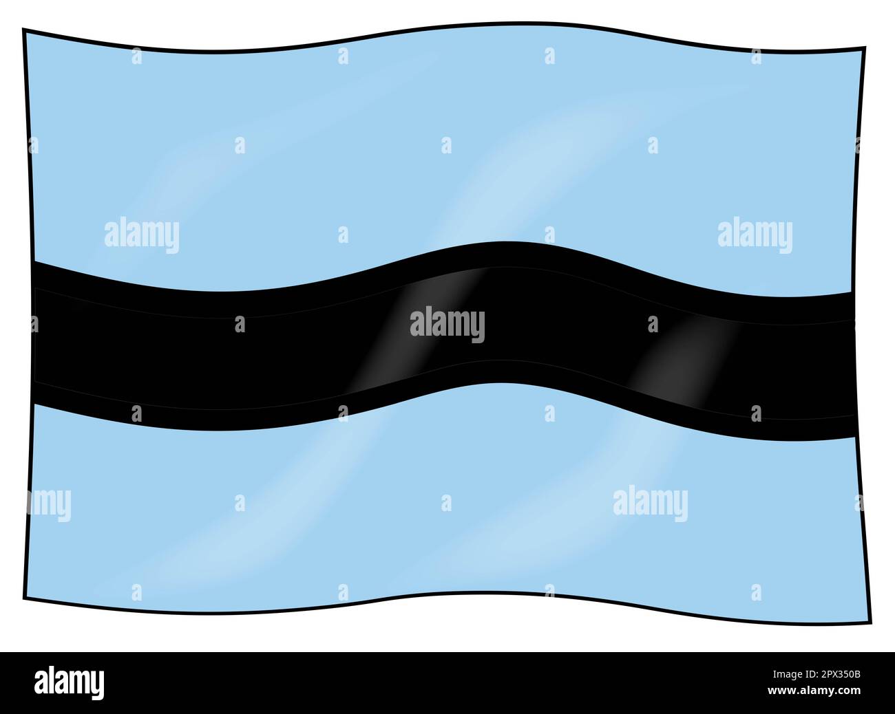 The flag of the African country of Botswana waving Stock Photo - Alamy