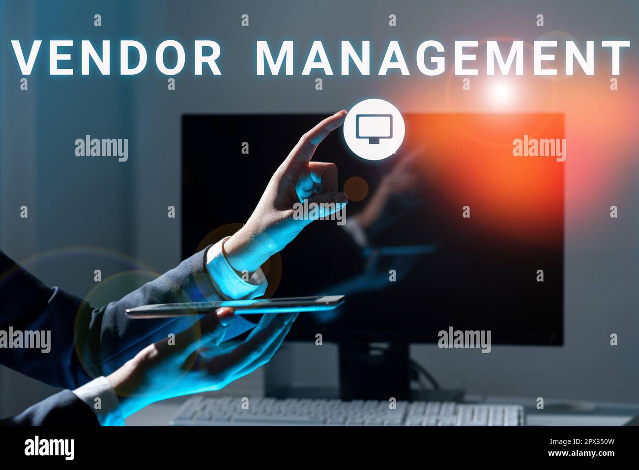 Conceptual caption Vendor Management, Word for activities included in ...