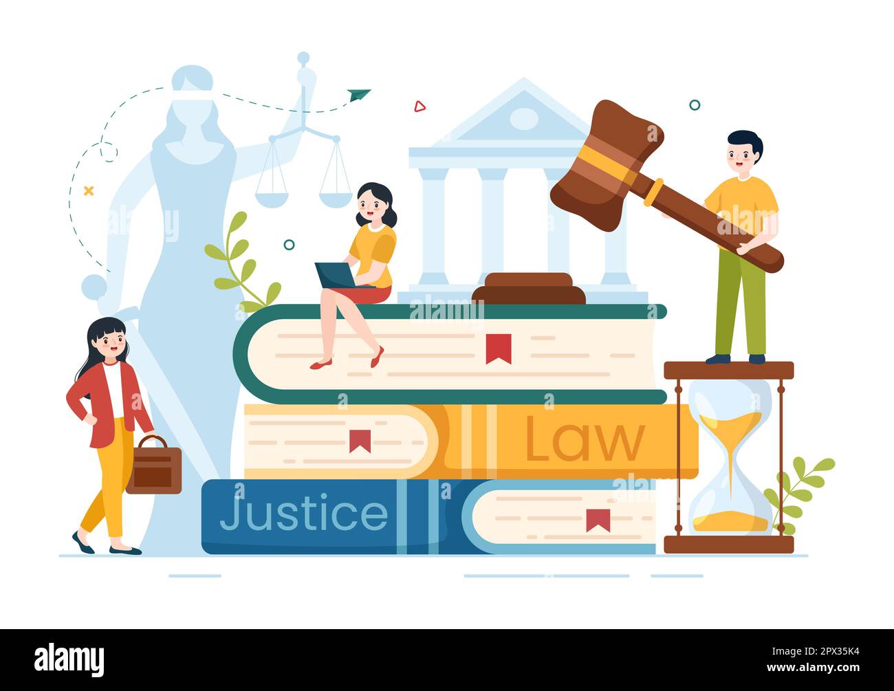 Law Firm Services with Justice, Legal Advice, Judgement and Lawyer ...