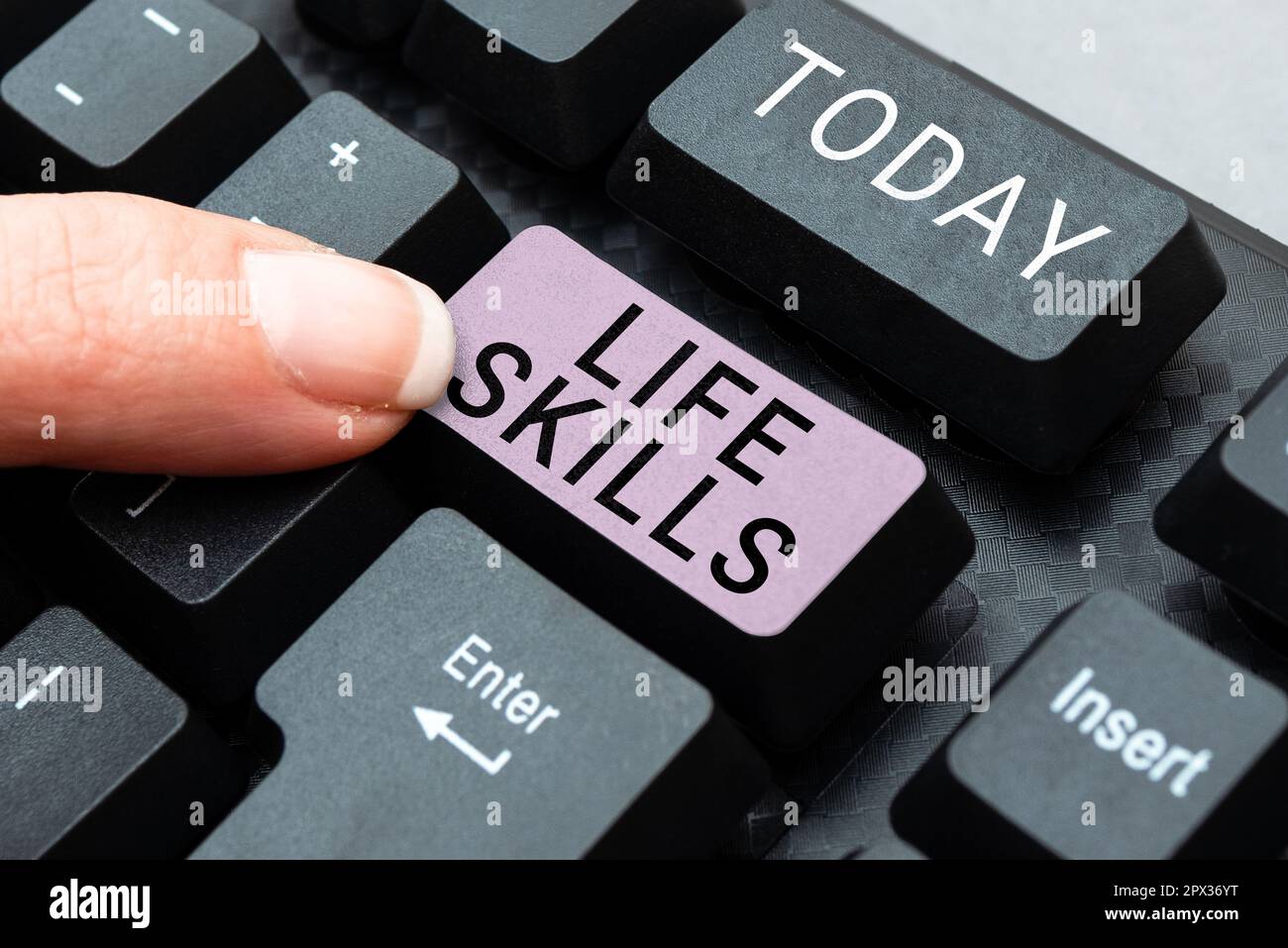 Sign displaying Life Skills, Business idea that is necessary or ...
