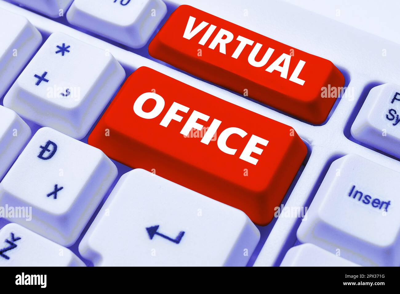 Inspiration showing sign Virtual Office, Business overview Mobile work ...