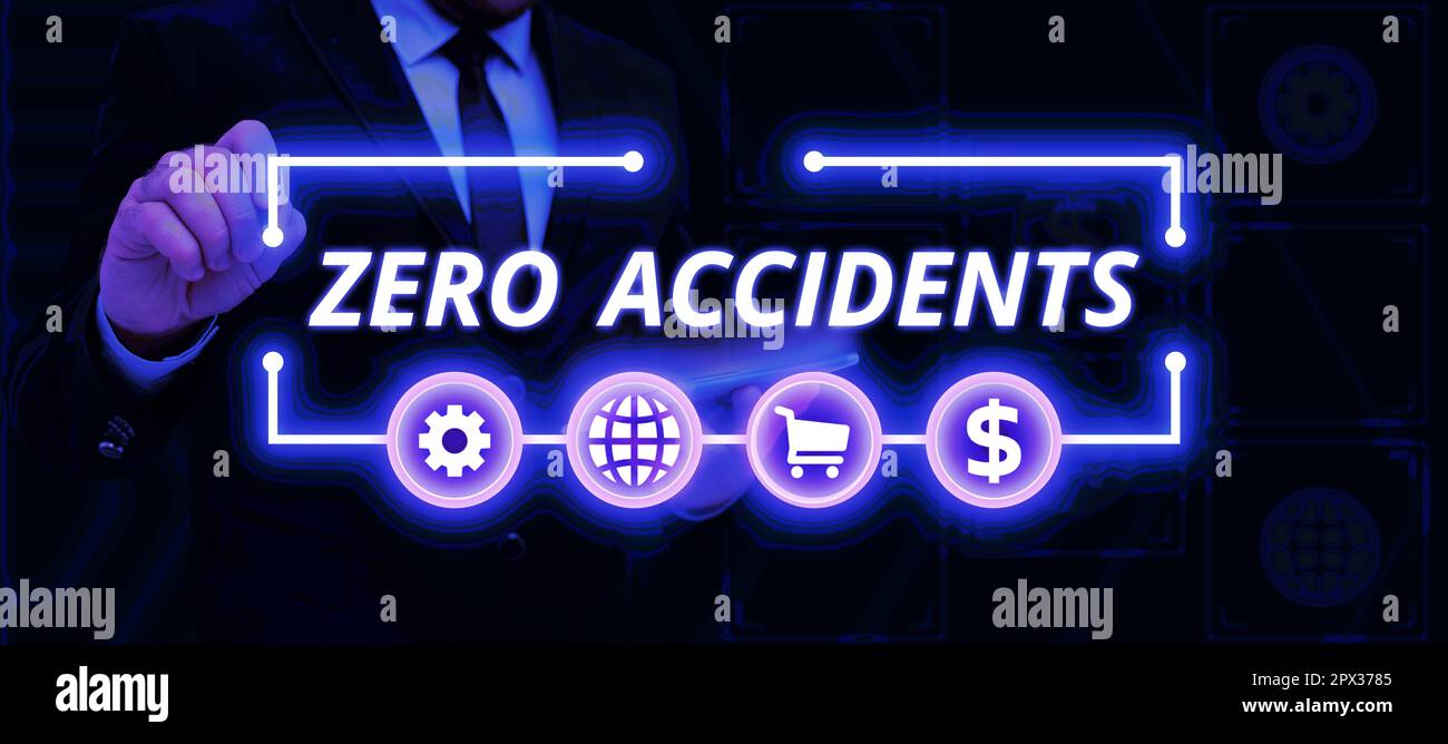 Handwriting text Zero Accidents, Internet Concept important strategy ...