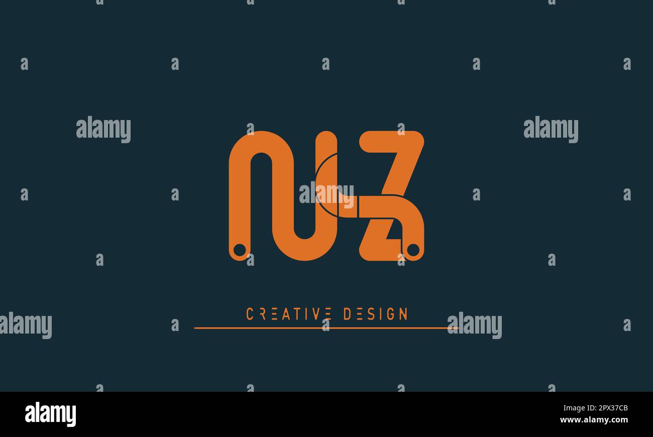 Alphabet letters Modern Creative logo NZ , ZN Stock Vector Image & Art ...