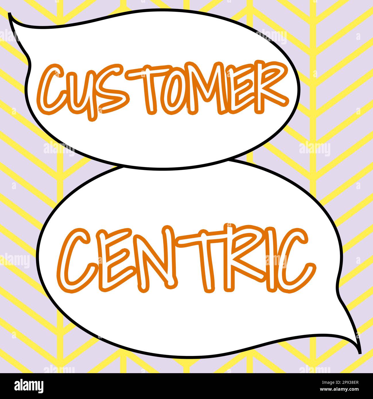 Text showing inspiration Customer Centric, Business approach process of ...