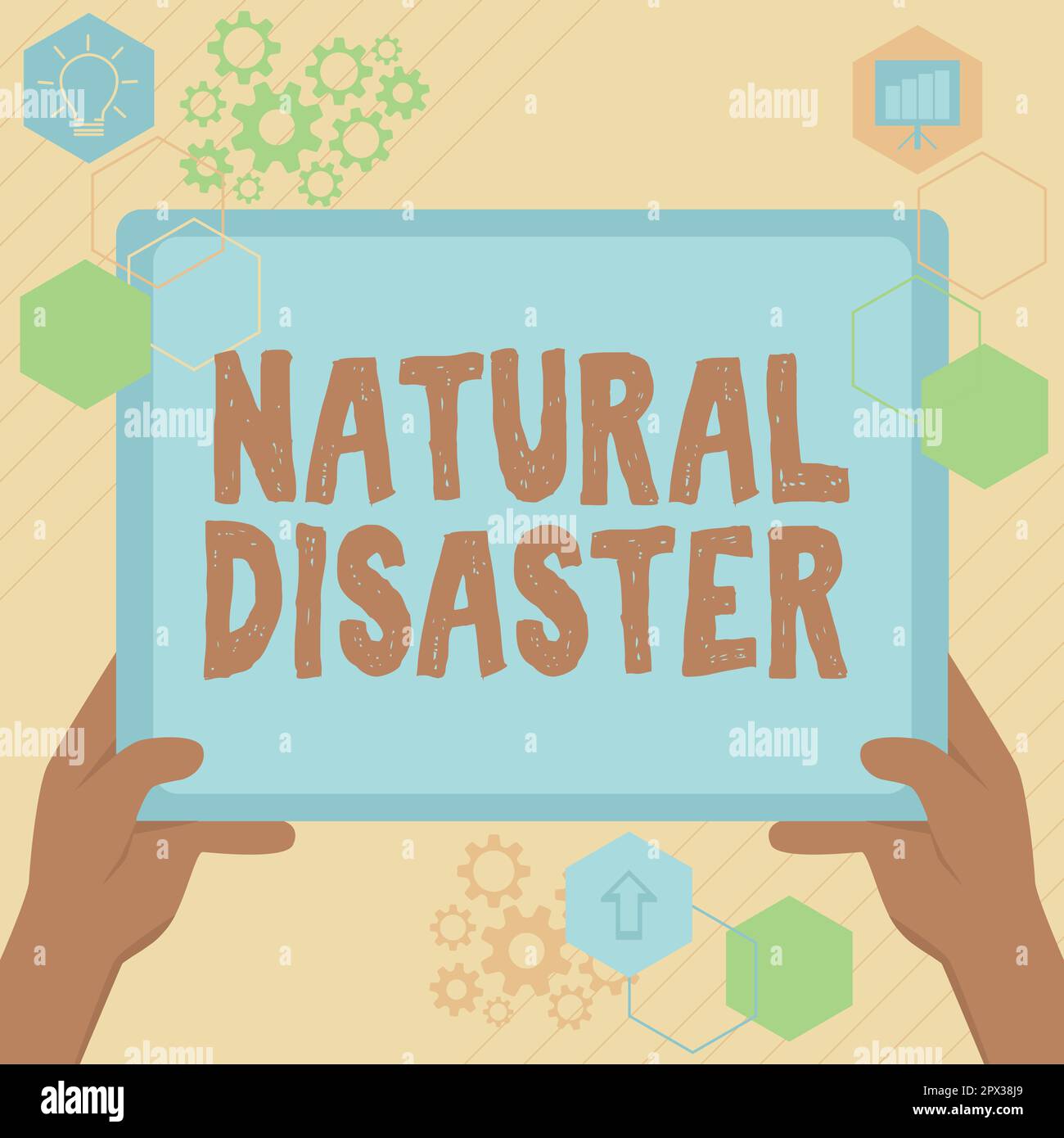 Conceptual display Natural Disaster, Business approach occurring in the ...