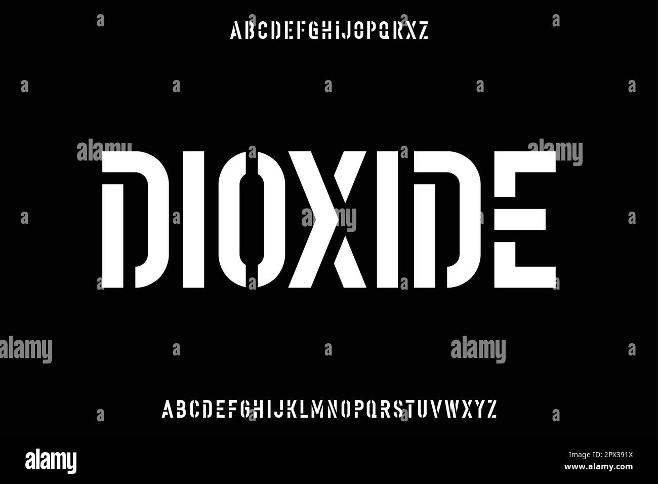 Modern stencil font hi-res stock photography and images - Alamy