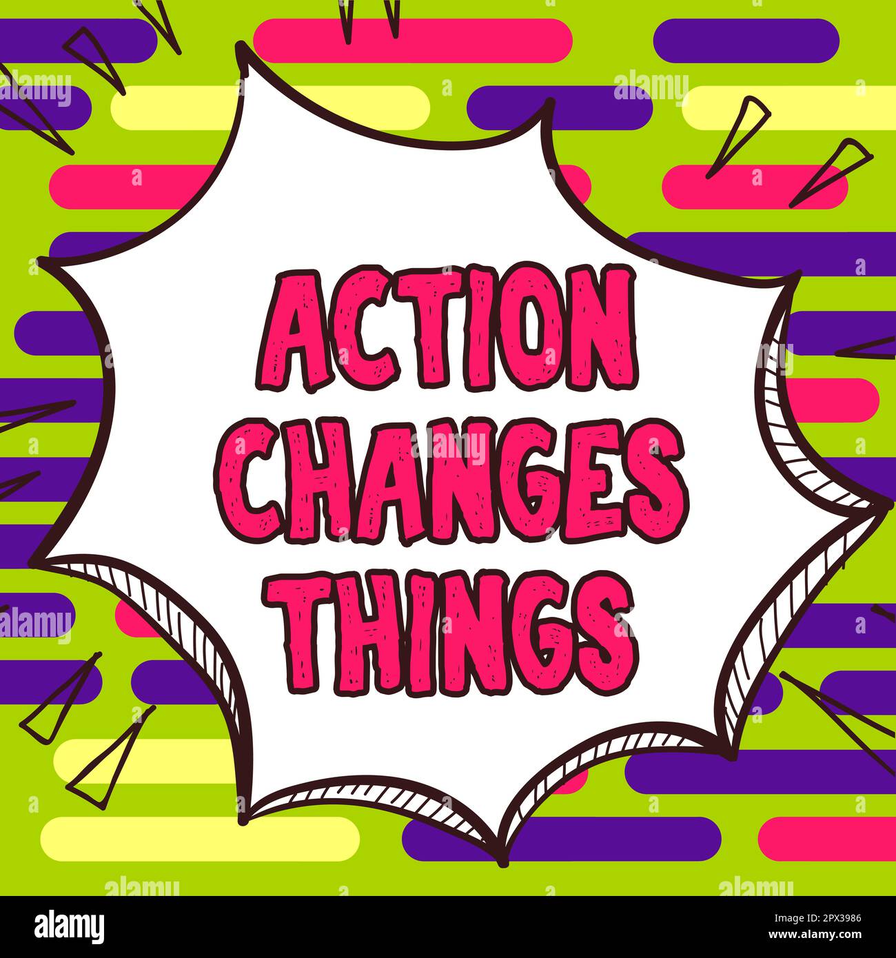 Writing displaying text Action Changes Things, Business approach doing ...