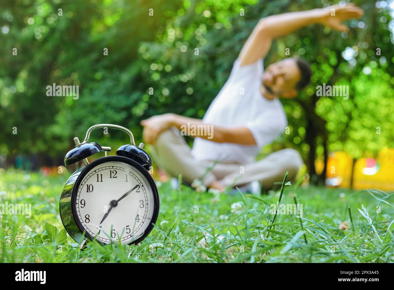 Man training clock hi-res stock photography and images - Alamy