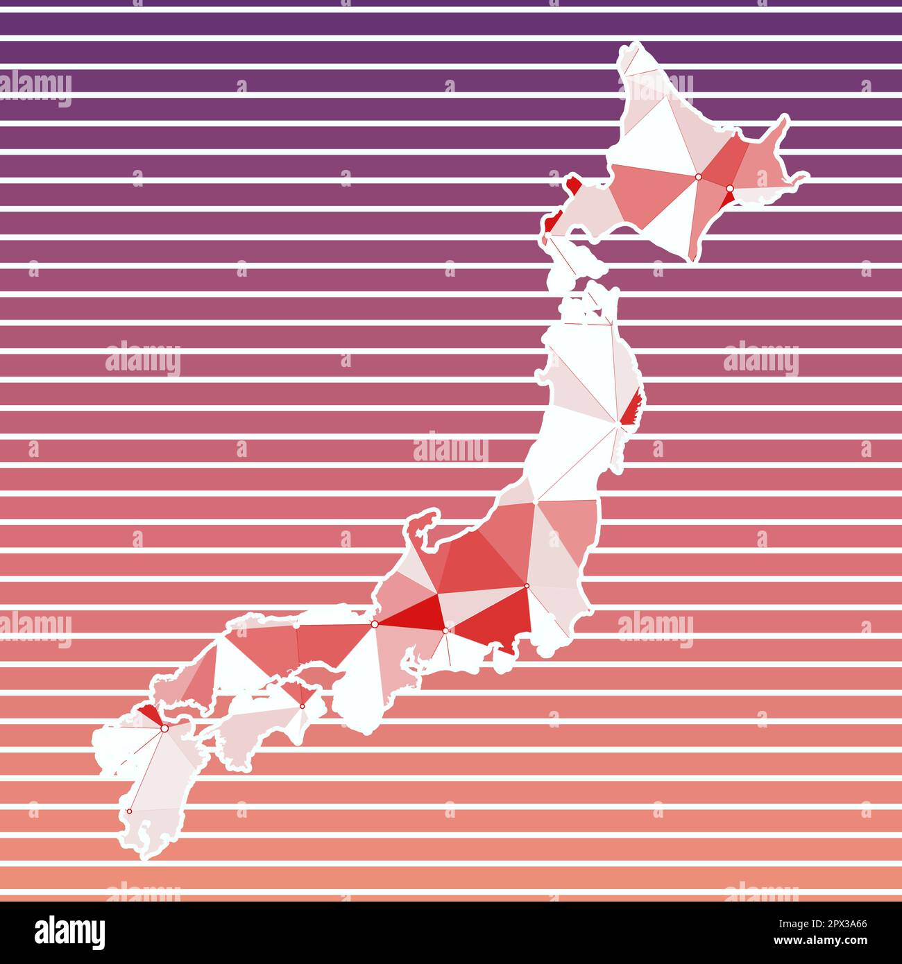 Japan vector illustration. Japan design on gradient stripes background ...