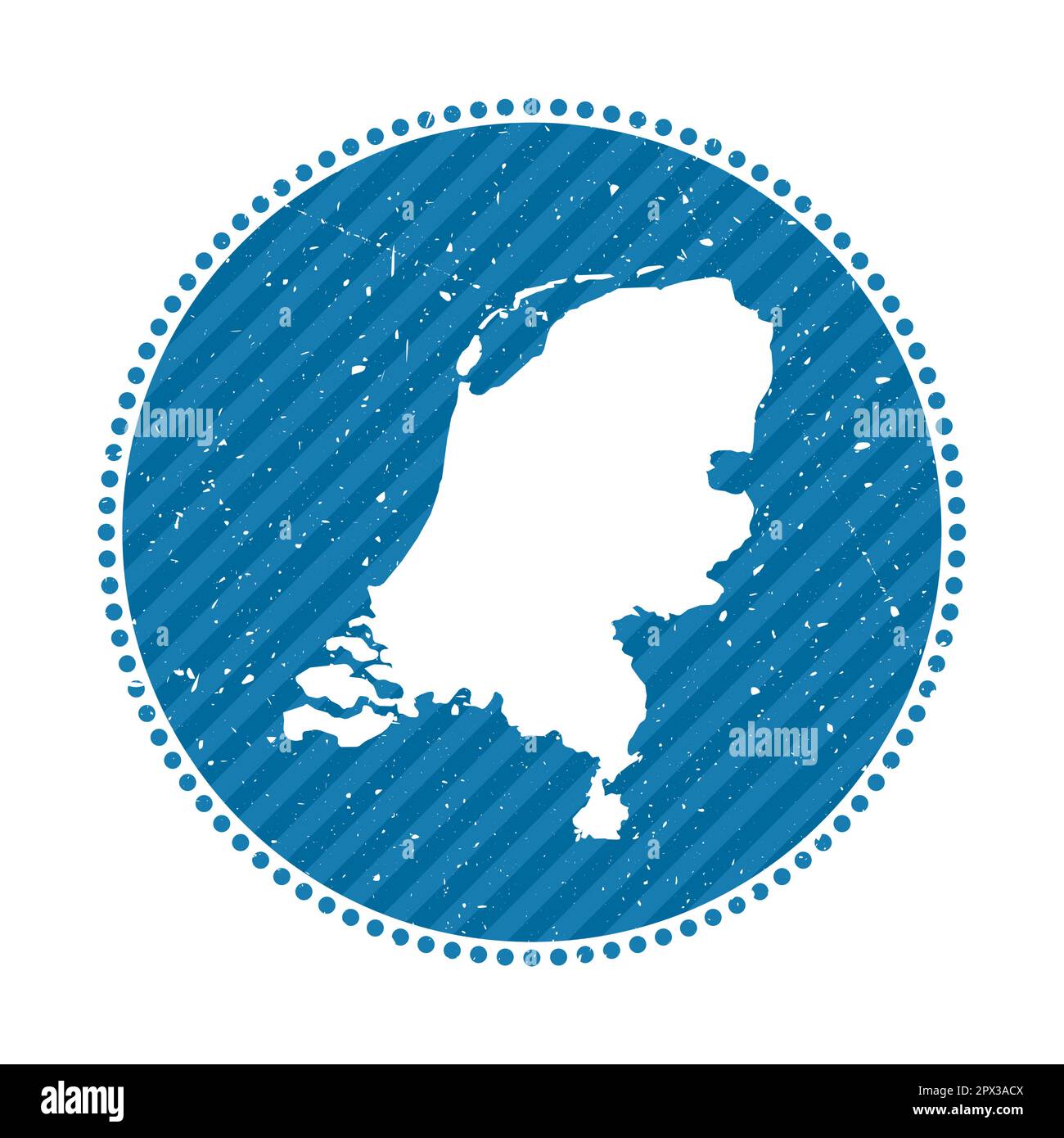 Netherlands striped retro travel sticker. Badge with map of country ...