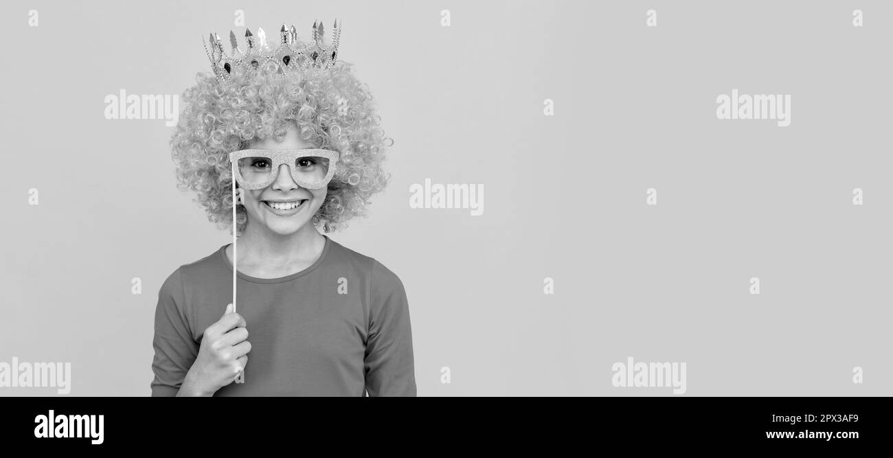 april fools day. happy childhood. girls birthday party. happy funny kid ...