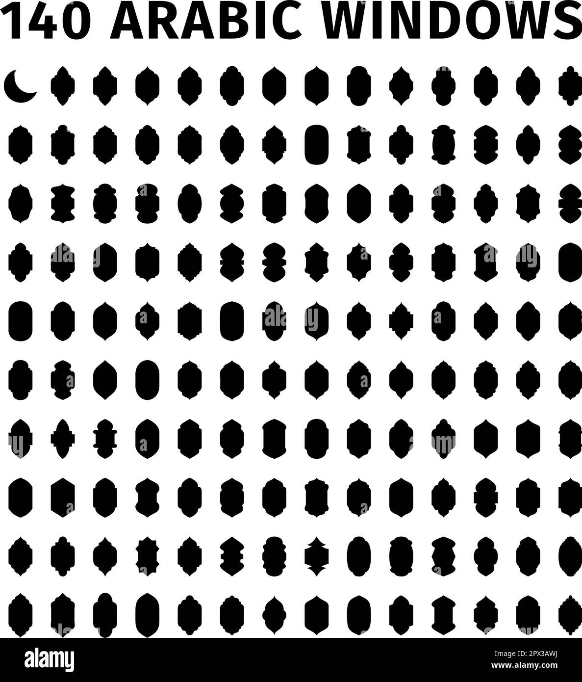 140 arabic windows. Traditional ornamental arabic windows ...