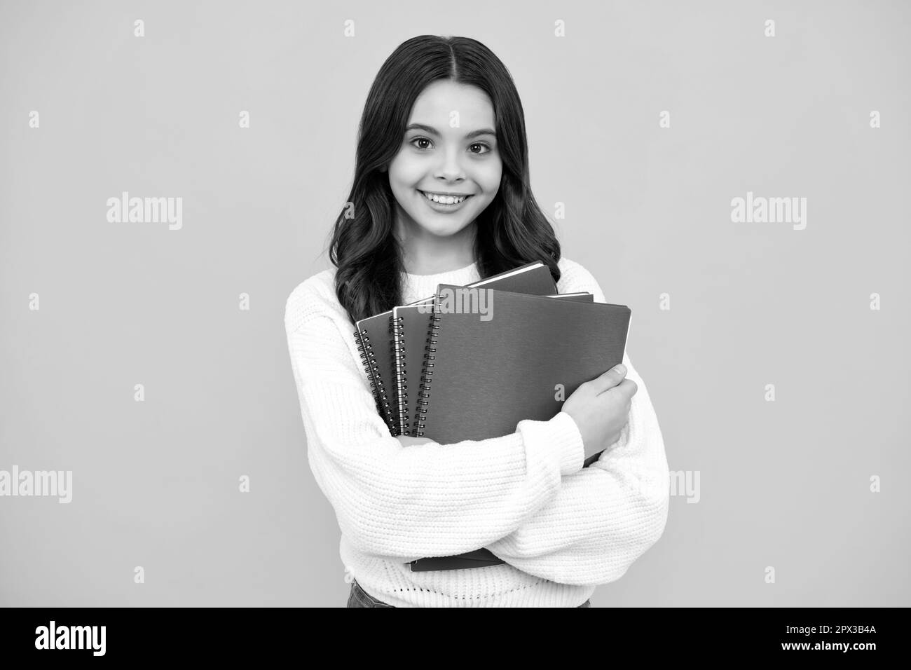 Back to school. Portrait of teenage school girl with books. Children ...