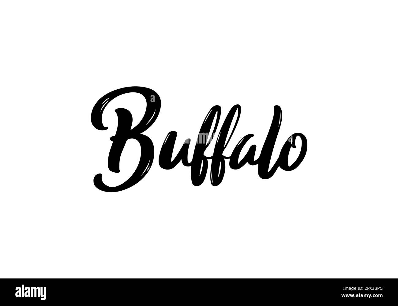 Buffalo city Lettering. Handwritten city name. Buffalo NY banner ...