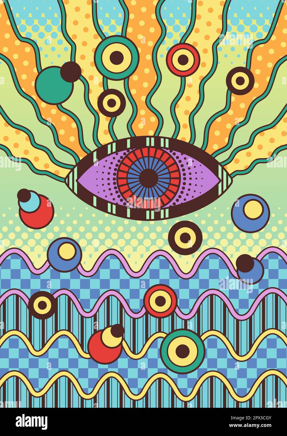 Abstract psychedelic poster Stock Vector Image & Art - Alamy