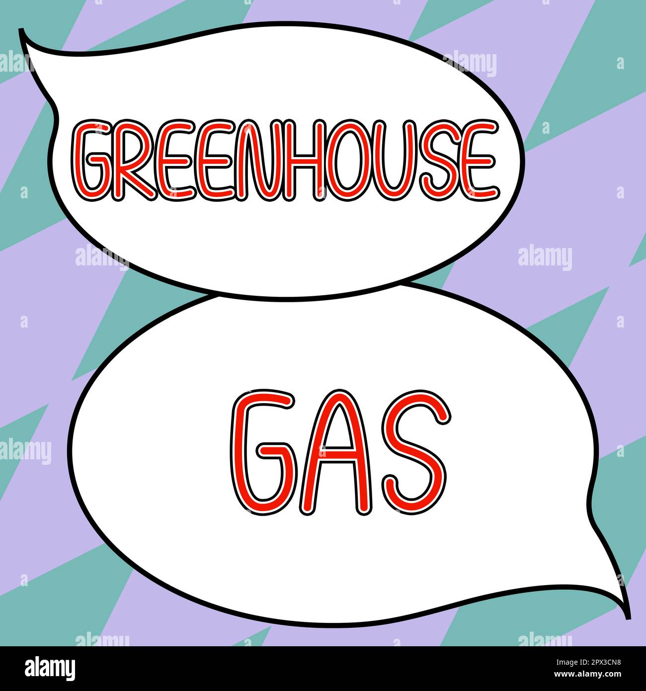 Writing displaying text Greenhouse Gas, Word for carbon dioxide ...