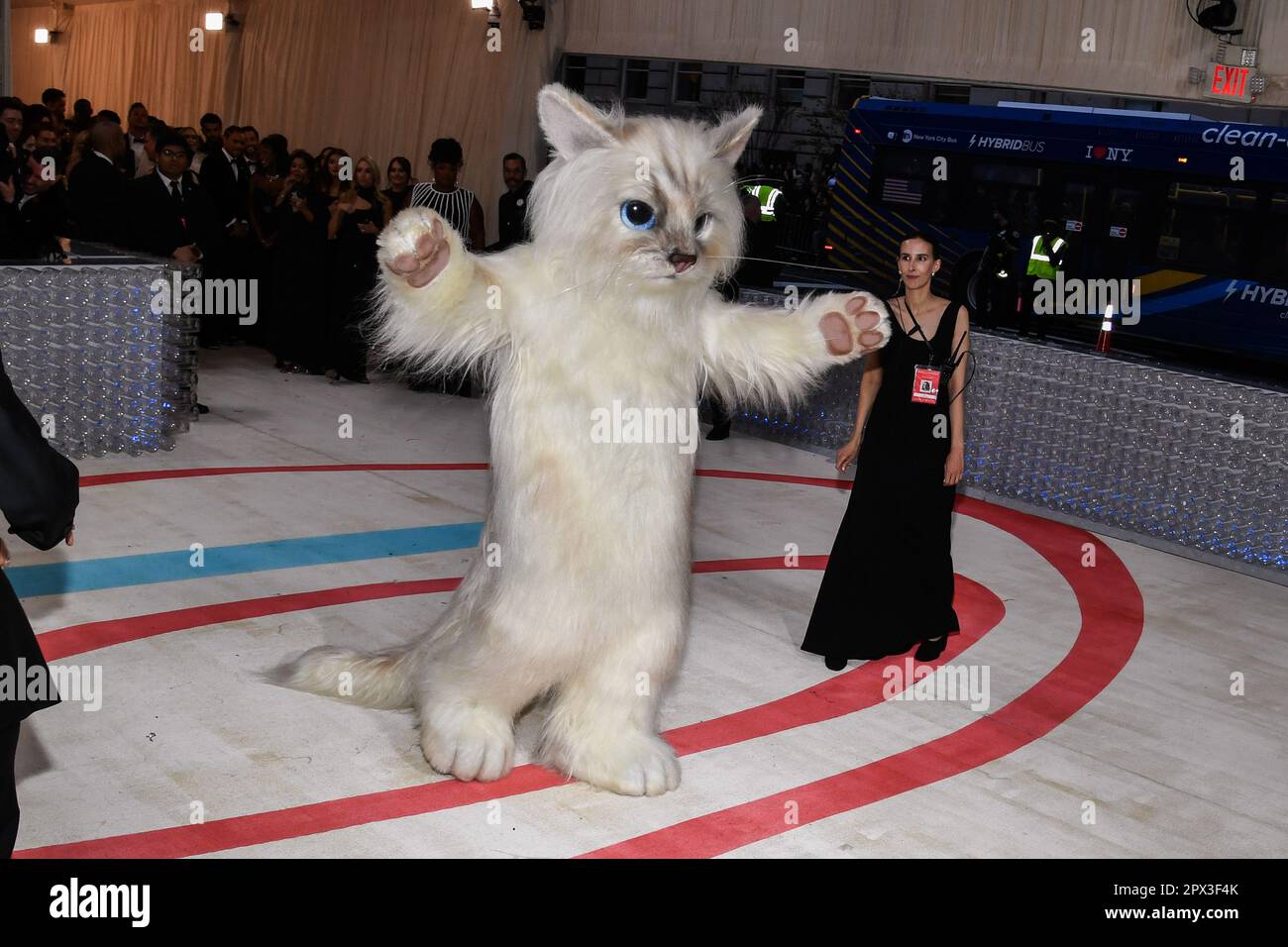 New York, USA. 01st May, 2023. Jared Leto wearing a cat costume walking ...