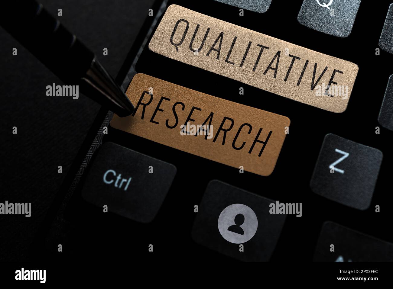 Hand writing sign Qualitative Research, Business concept Certified to ...