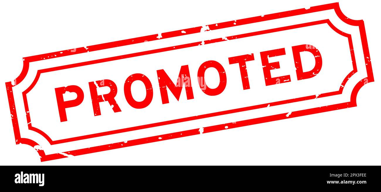 Grunge red promoted word rubber seal stamp on white background Stock Vector Image & Art - Alamy