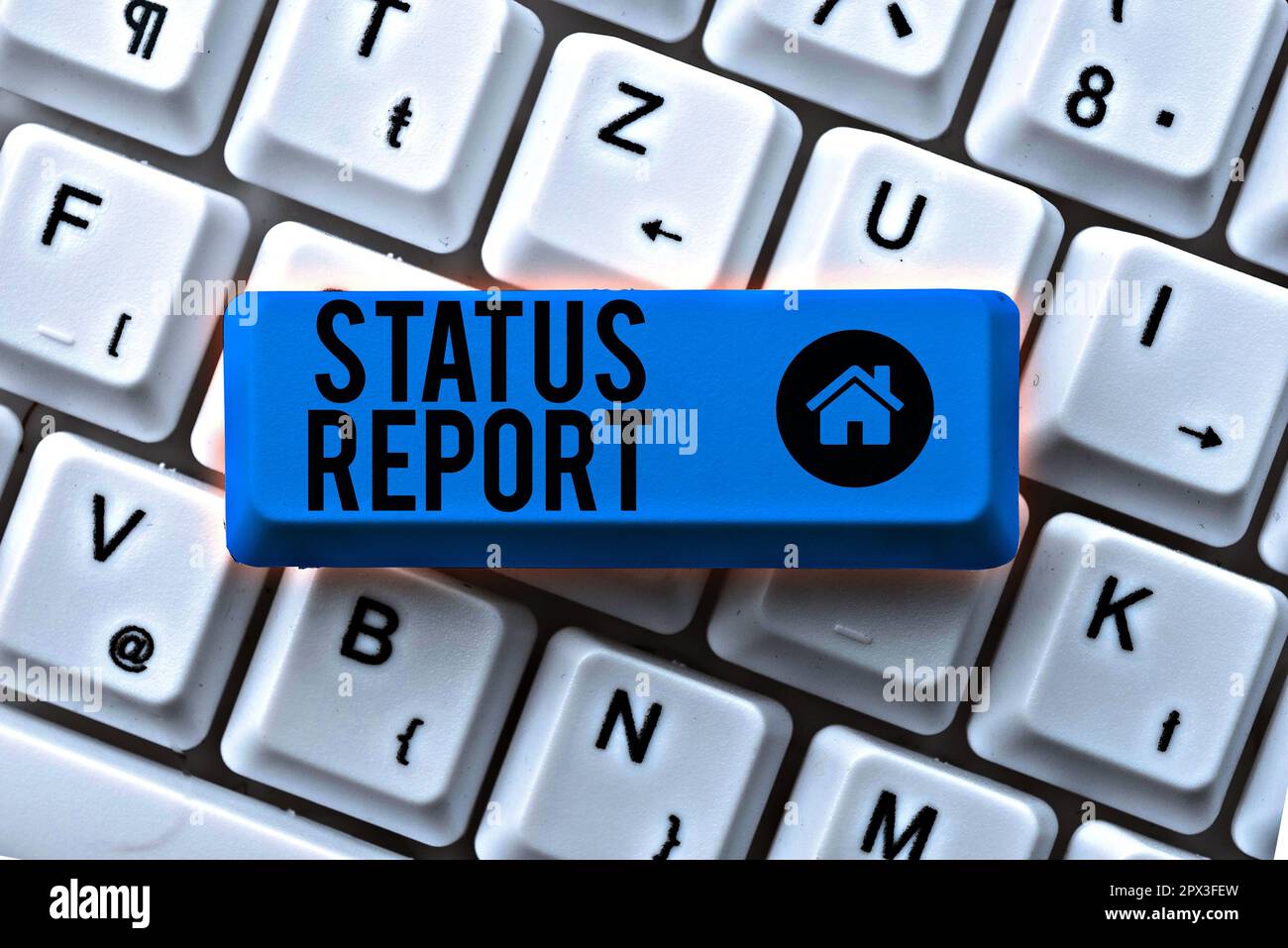 Hand writing sign Status Report, Concept meaning Update Summary of ...