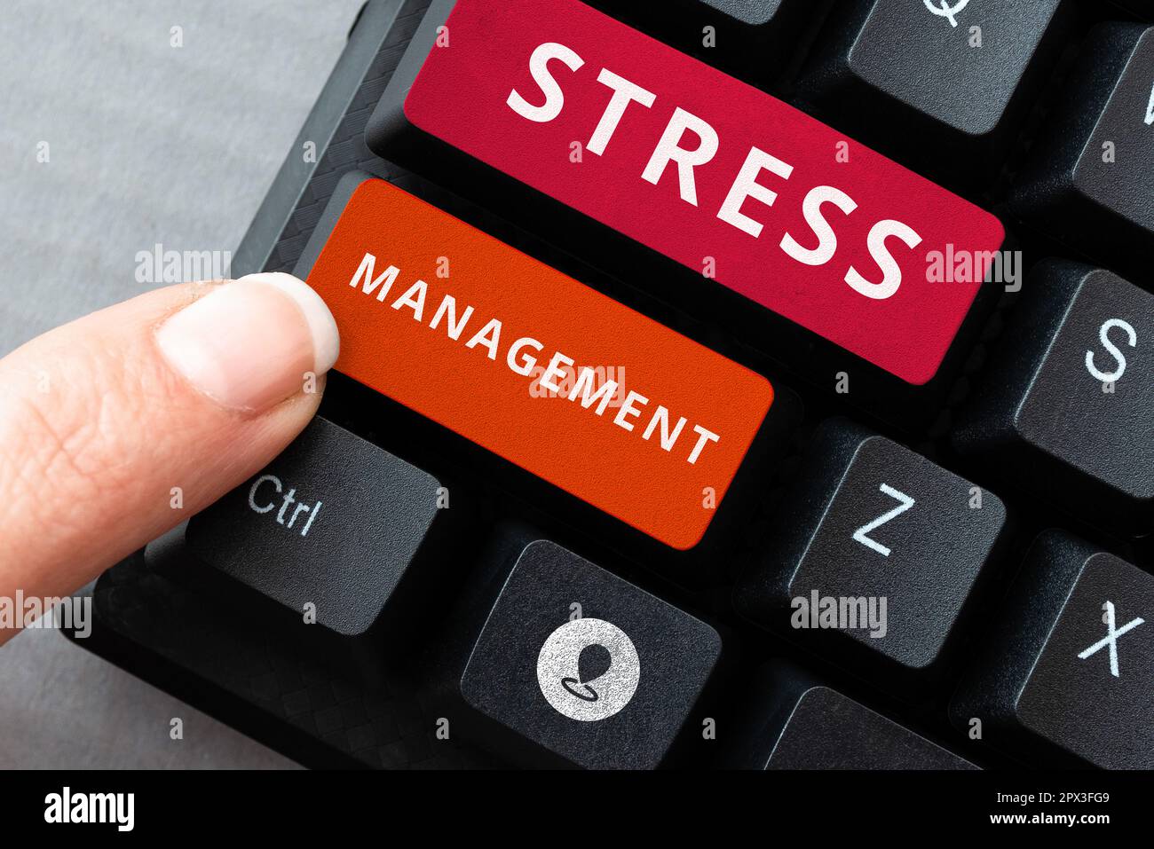 Conceptual display Stress Management, Word Written on learning ways of ...