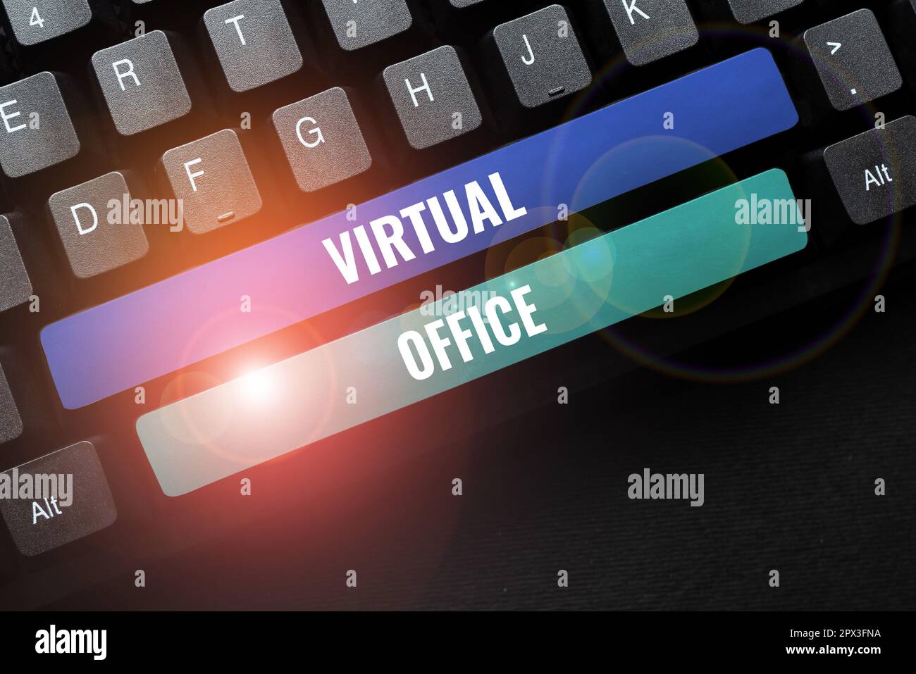 Conceptual Display Virtual Office Business Concept Mobile Work 9221