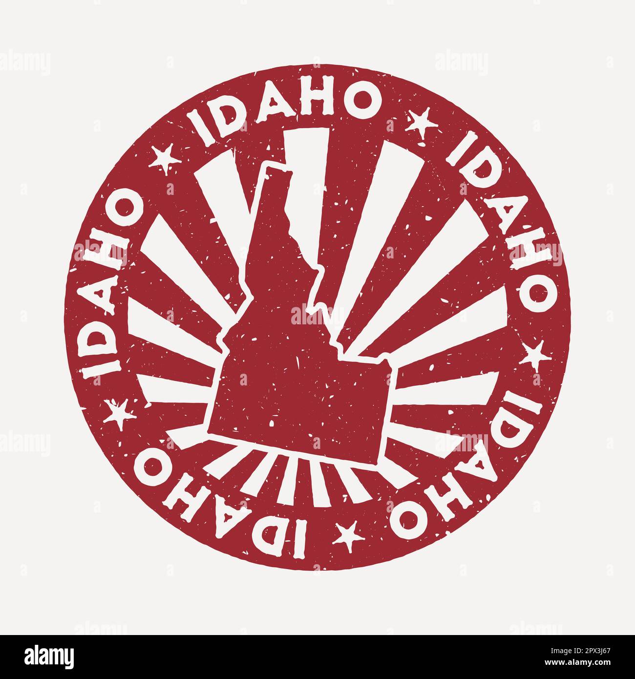 Idaho stamp. Travel red rubber stamp with the map of US state, vector ...