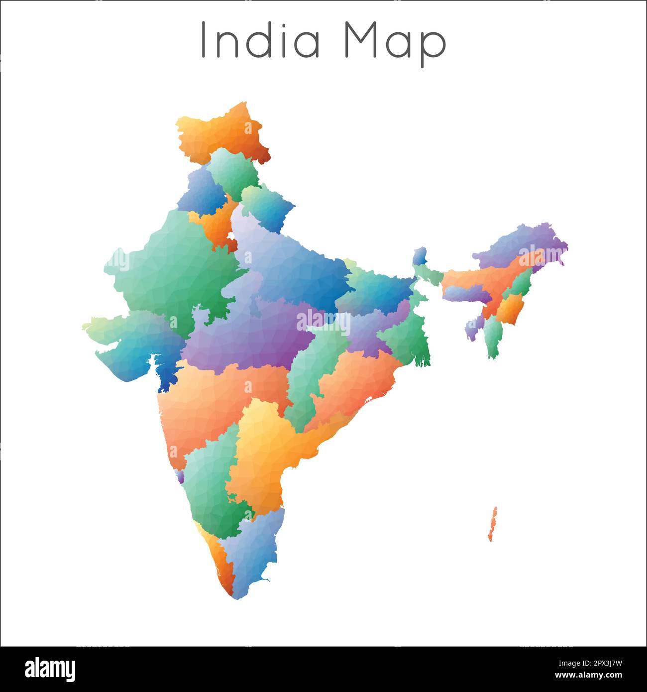 Low Poly map of India. India geometric polygonal, mosaic style map ... Low Poly map of India. India geometric polygonal, mosaic style map ...