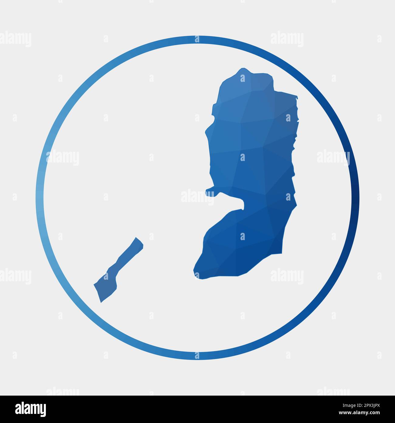 Palestine polygonal map hi-res stock photography and images - Alamy