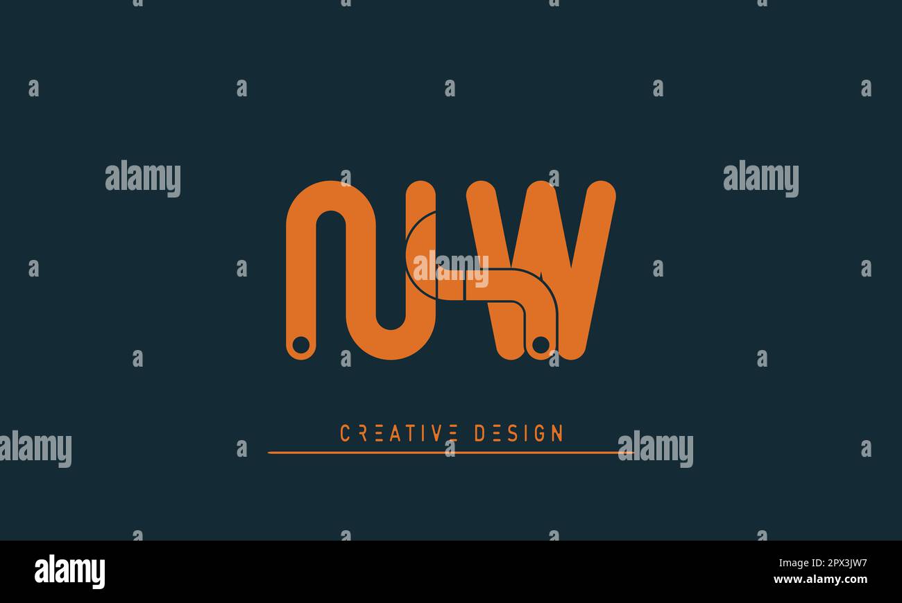 Alphabet letters Modern Creative logo NW , WN Stock Vector Image & Art ...