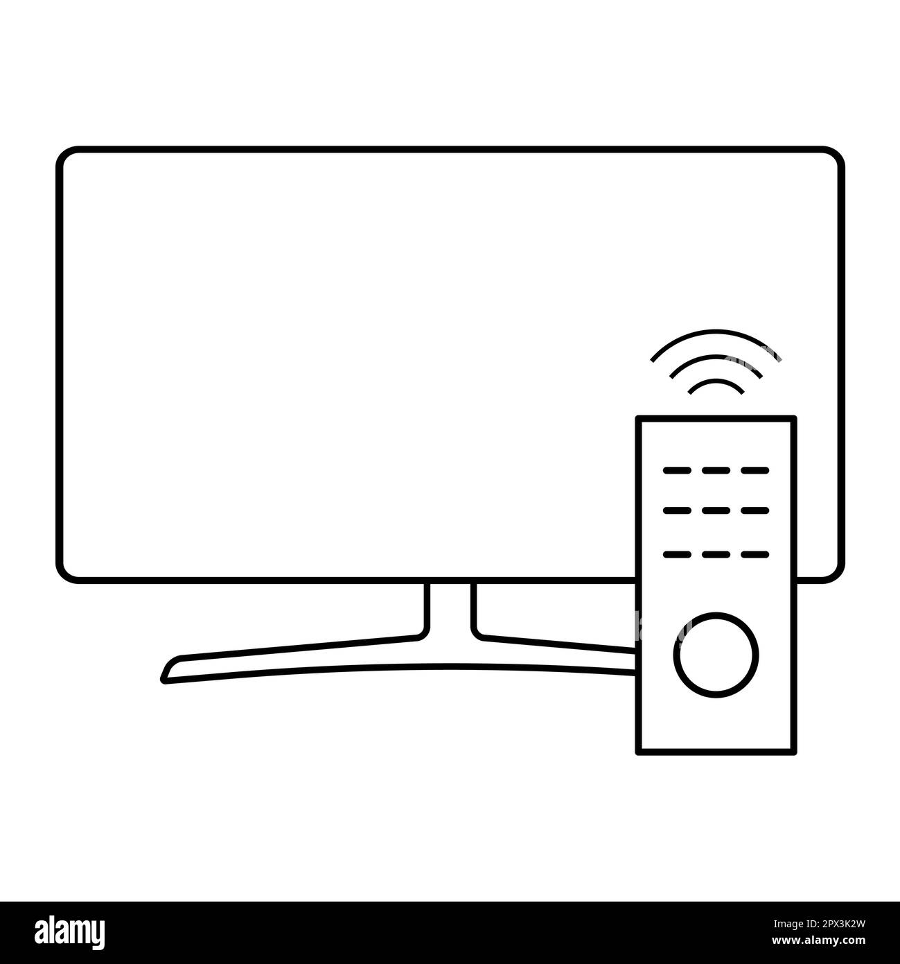 Remote tv device icon, control technology media television sign, web ...