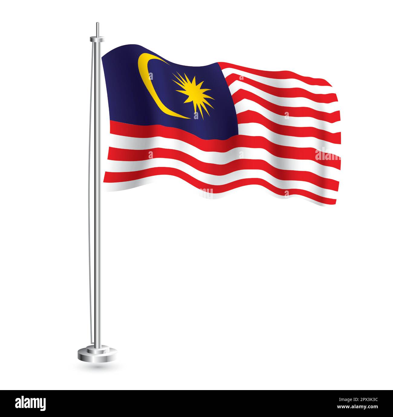 Malaysian Flag. Isolated Realistic Wave Flag of Malaysia Country on ... Malaysian Flag. Isolated Realistic Wave Flag of Malaysia Country on ...