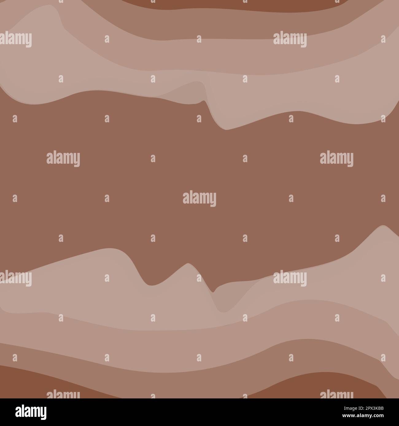 Abstract vector wave frame, background texture in trendy coffee tint ...