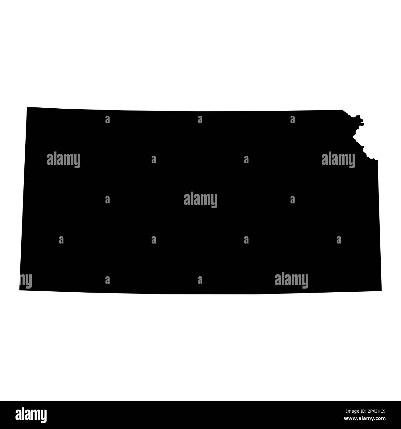 Kansas map shape, united states of america. Flat concept icon symbol ...