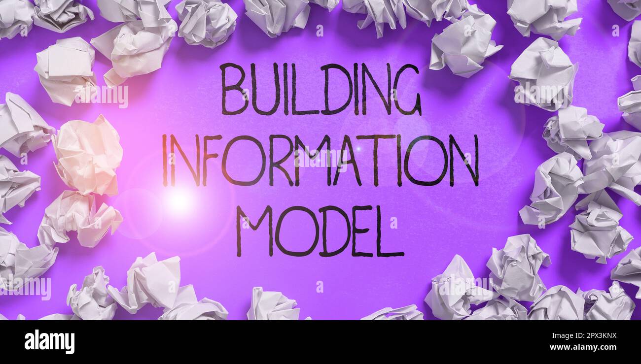 Handwriting text Building Information Model, Concept meaning process of ...